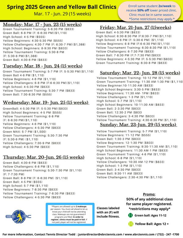 Tennis - East Brunswick Racquet Club