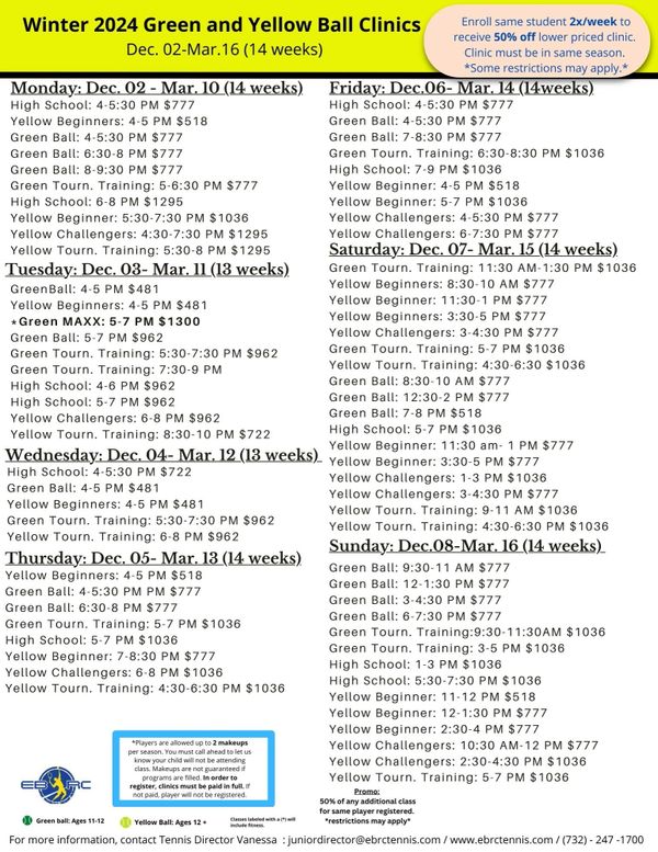 Tennis - East Brunswick Racquet Club