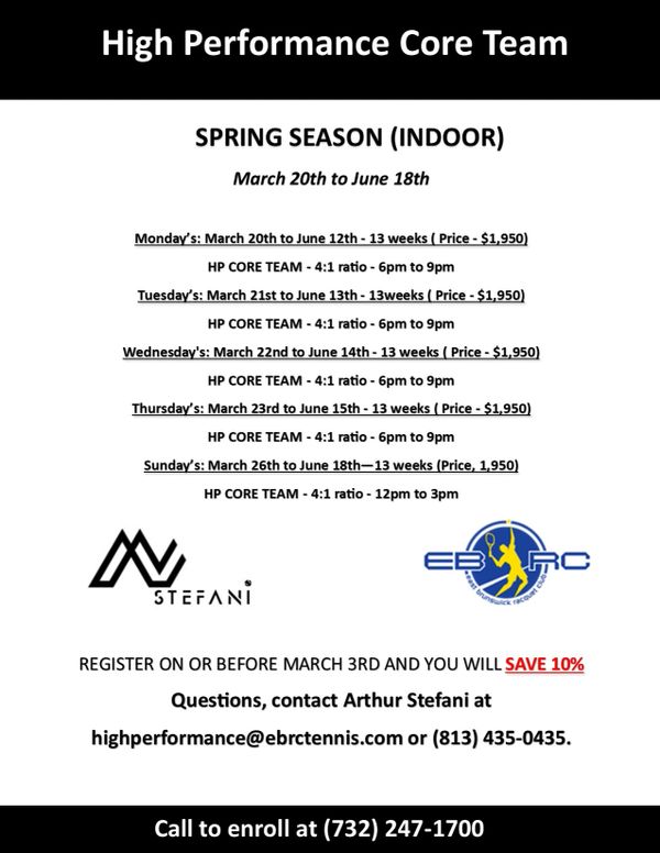 Tennis - East Brunswick Racquet Club