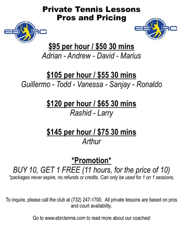 Tennis - East Brunswick Racquet Club