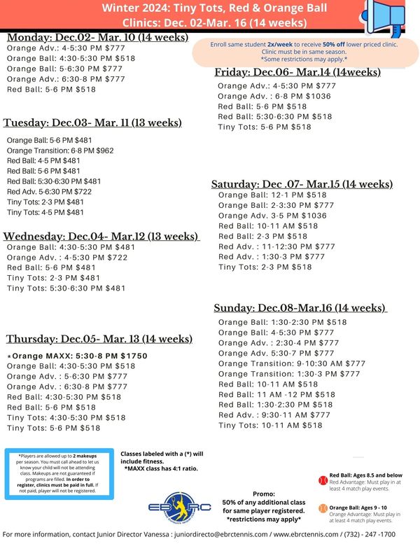 Tennis - East Brunswick Racquet Club