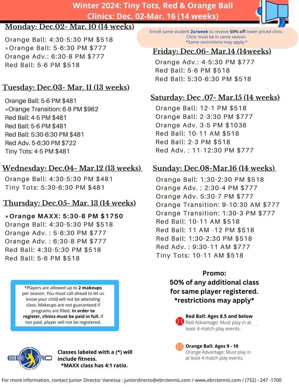 Tennis - East Brunswick Racquet Club