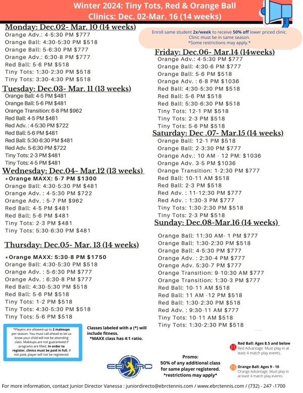 Tennis - East Brunswick Racquet Club