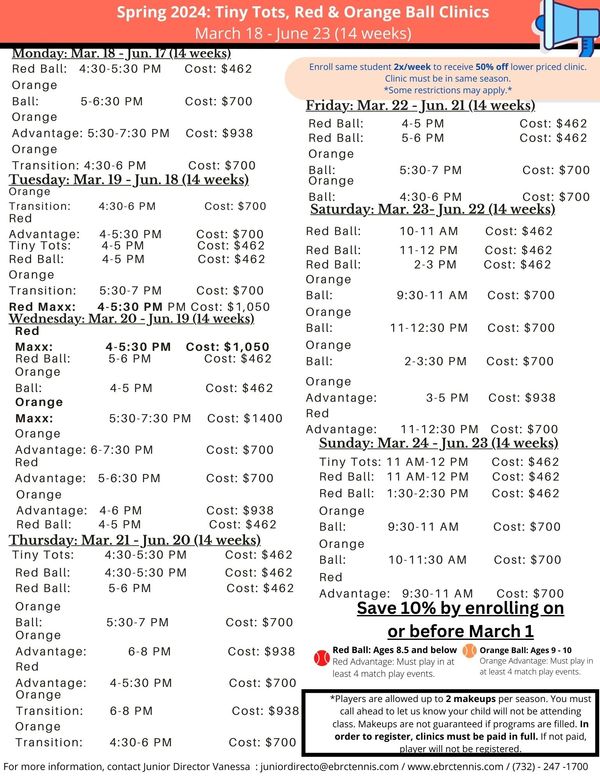 Tennis - East Brunswick Racquet Club