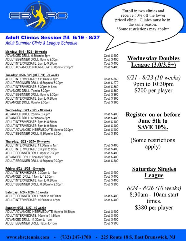 Tennis - East Brunswick Racquet Club