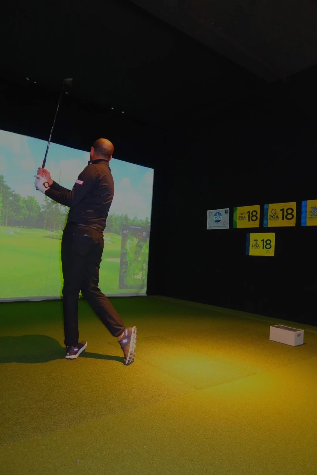 Experience the thrill of simulated golf at our indoor golf course
