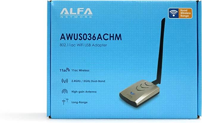 Alfa AWUS036ACHM 802.11ac WiFi Range Boost Adaptador USB