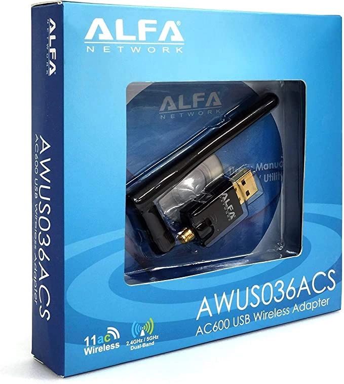 ALFA Network AWUS036ACS Wide-Coverage Dual-Band AC600 USB Wireless Wi ...