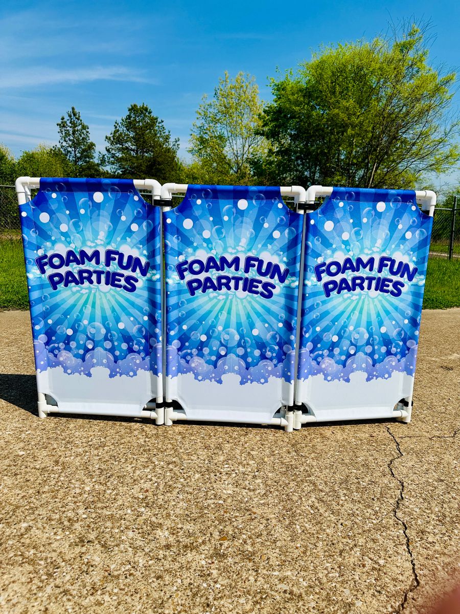 Foam Party Barricades with PVC Frames (Set 0f 3)