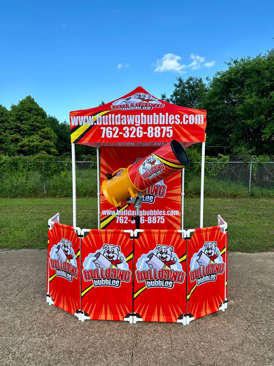 FoamGenius Professional Foam Cannon with Tent Canopy Setup