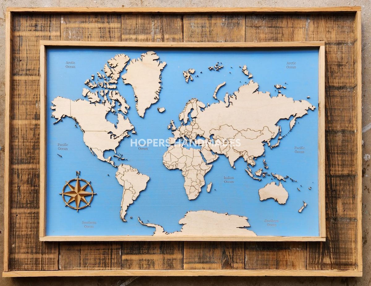 X-Large Single Color World Map