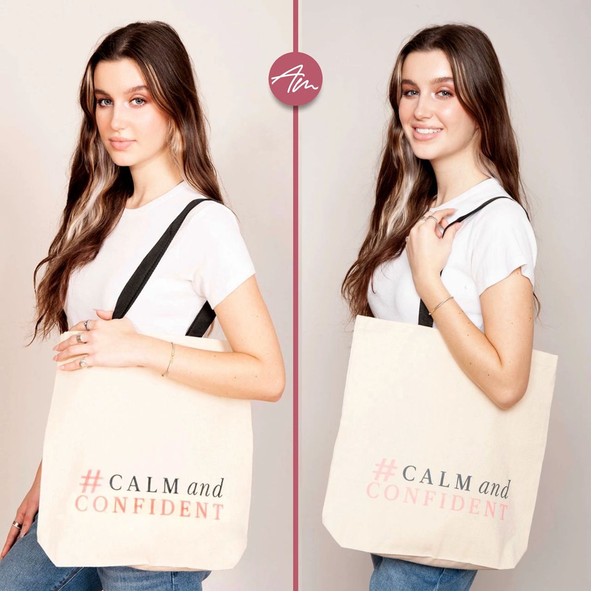 Calm and Confident Tote Bag