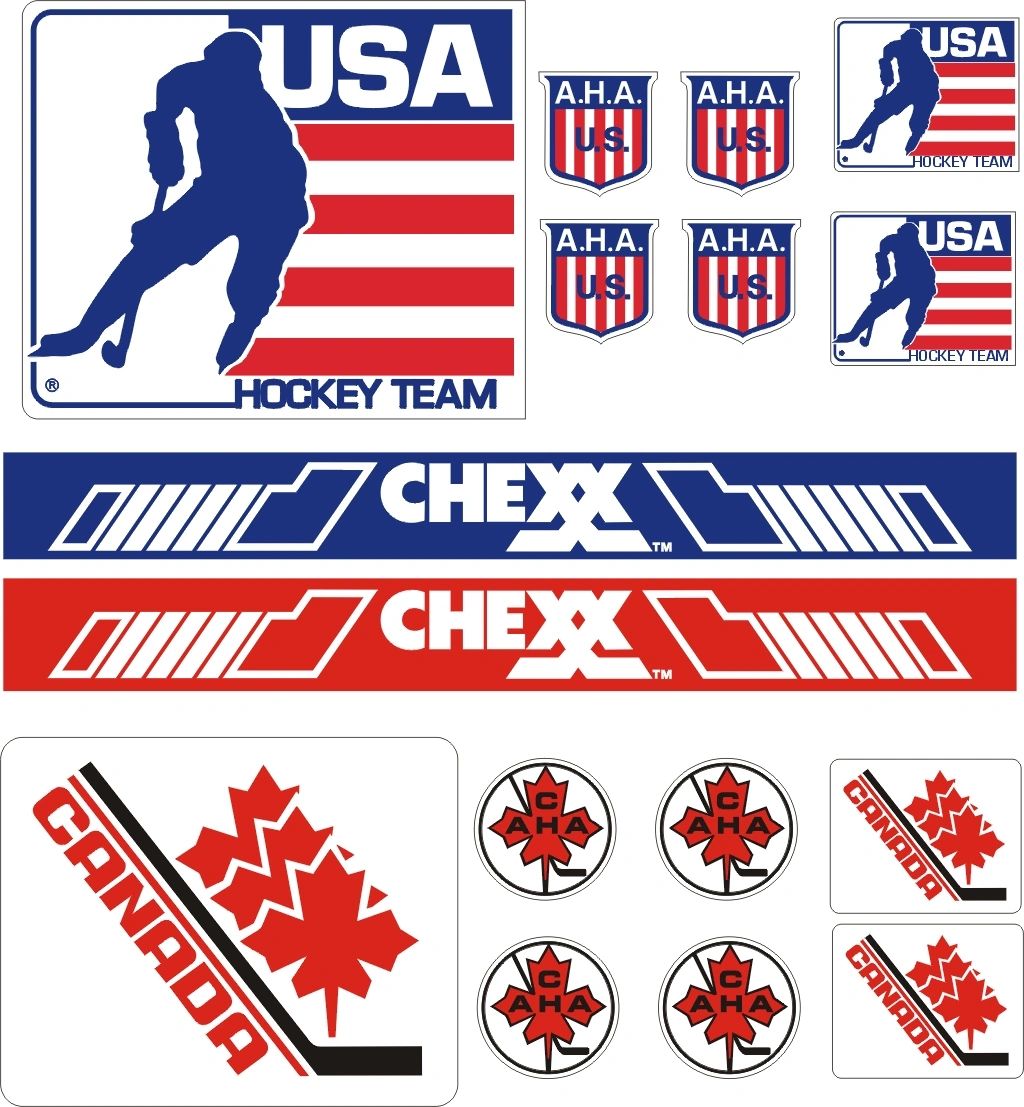Chexx Hockey USA Vs. Canada Custom Decal set