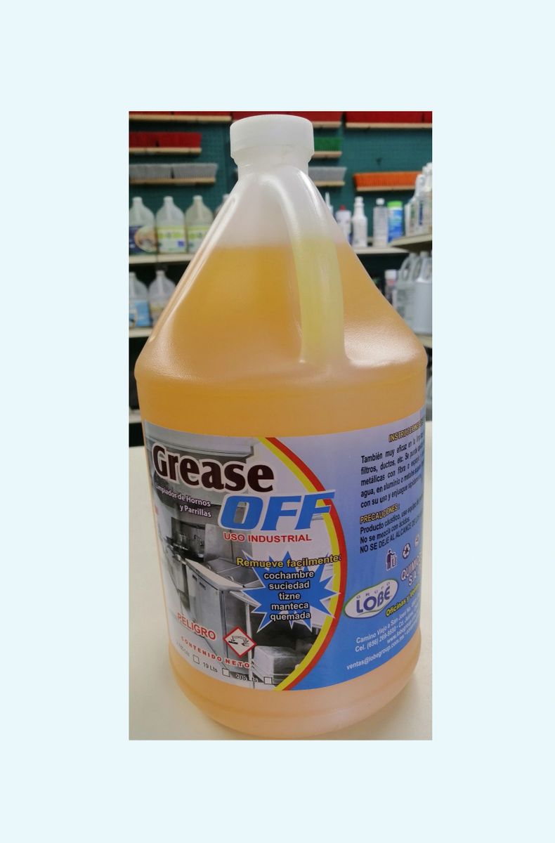 GREASE-OFF USO INDUSTRIAL limpiador desengrasante para hornos y ...