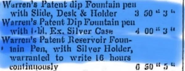 Early Fountain Pens