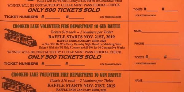 Raffle Info | Crooked Lake Volunteer Fire Department