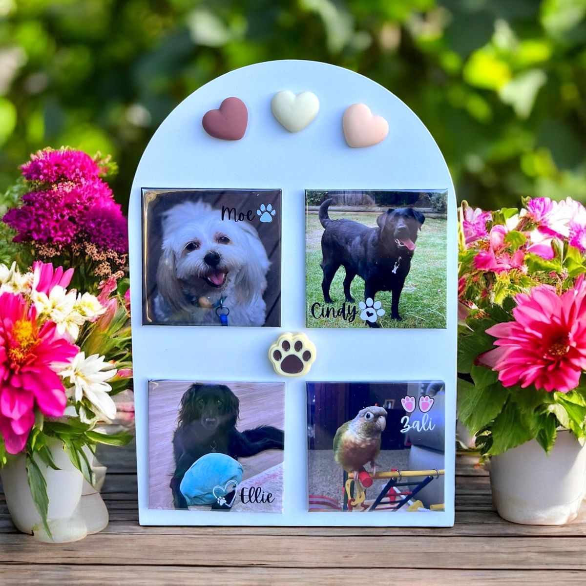 Small Magnetic Display Board with Stand - Available in Black or White