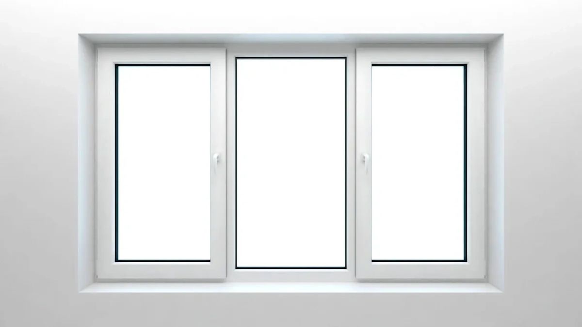 W 96" x H 36" PVC Tilt and Turn Window (Three Section Window)