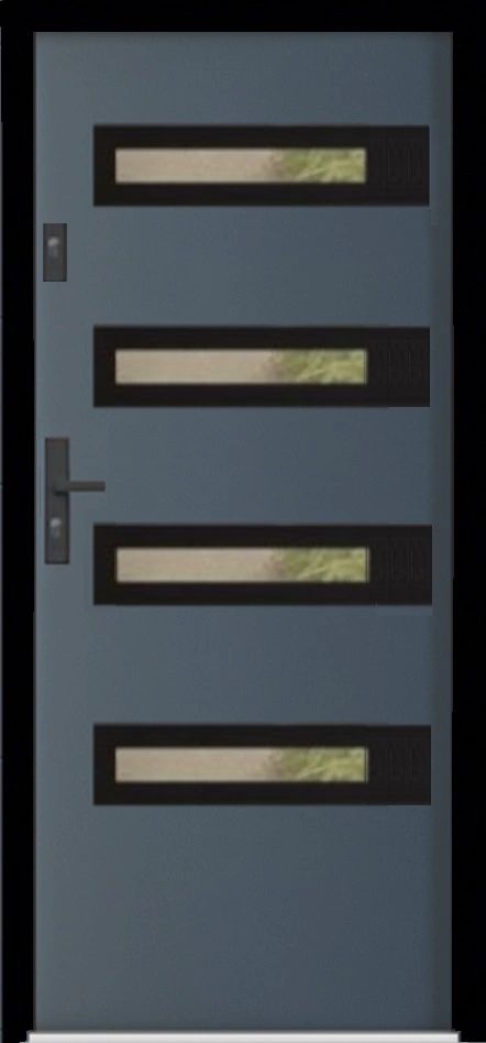 Phoenix Lux Modern Steel Exterior Door With Glass