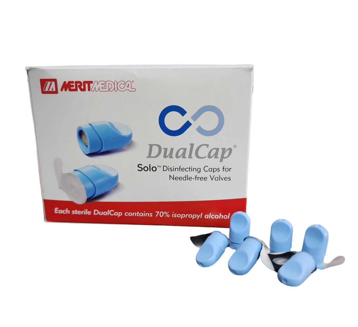 Dual Cap "Female" Solo Disinfecting Caps for Needle-Free Valves