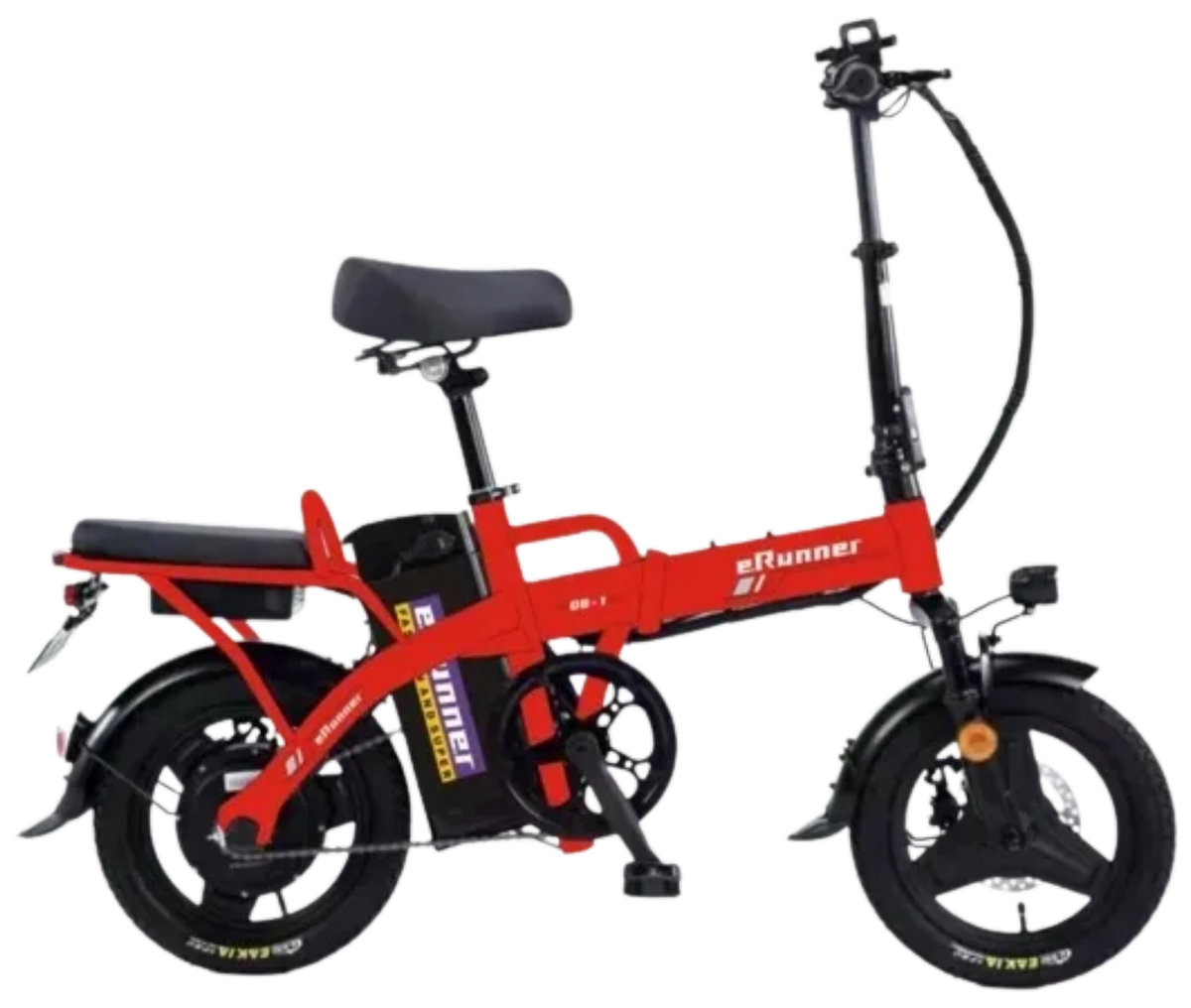 eRunner QB-1 Folding Bike Red 48V12Ah 50km Range