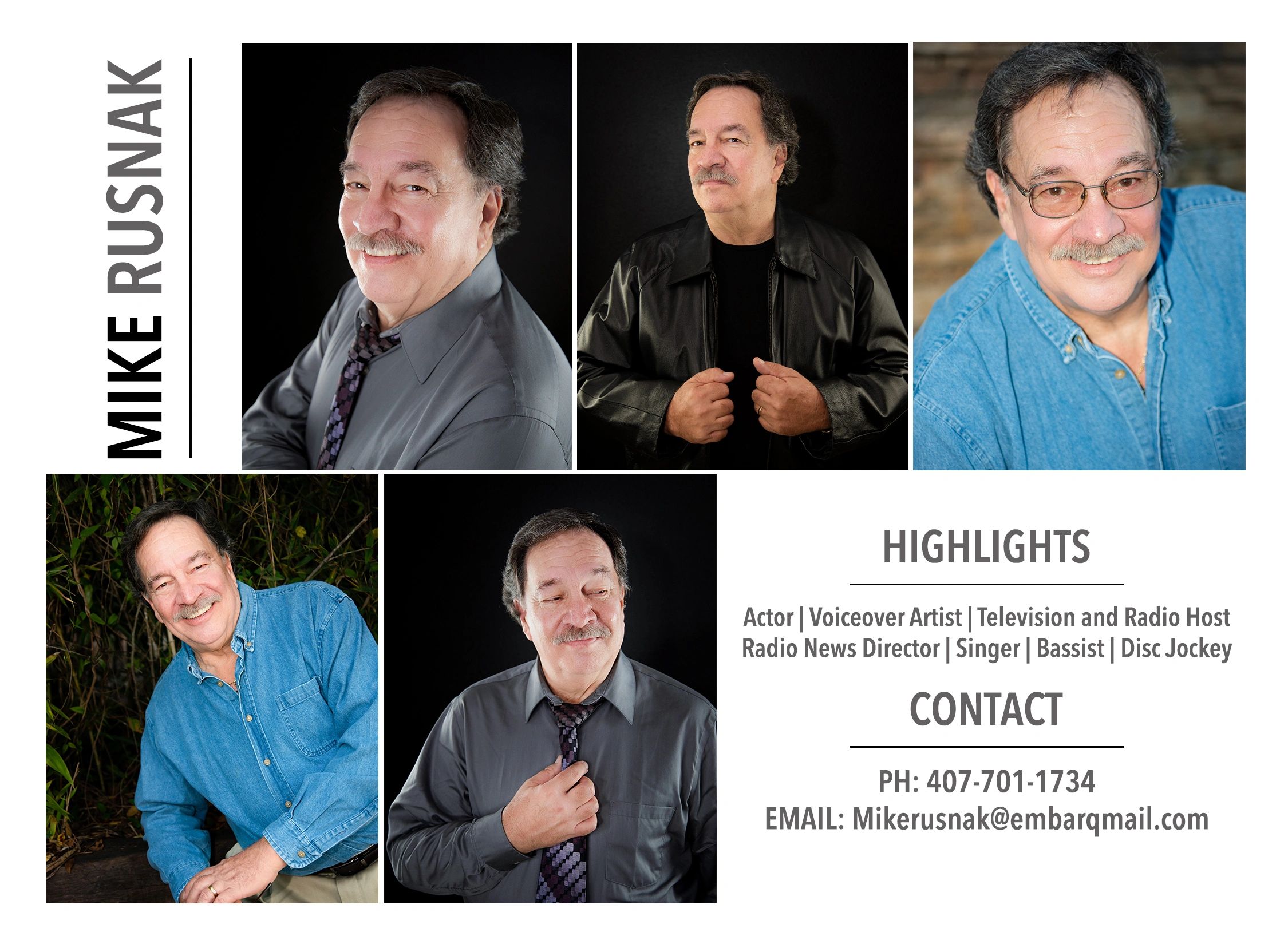 Mike Rusnak Entertainment - Actor, Musician, Band