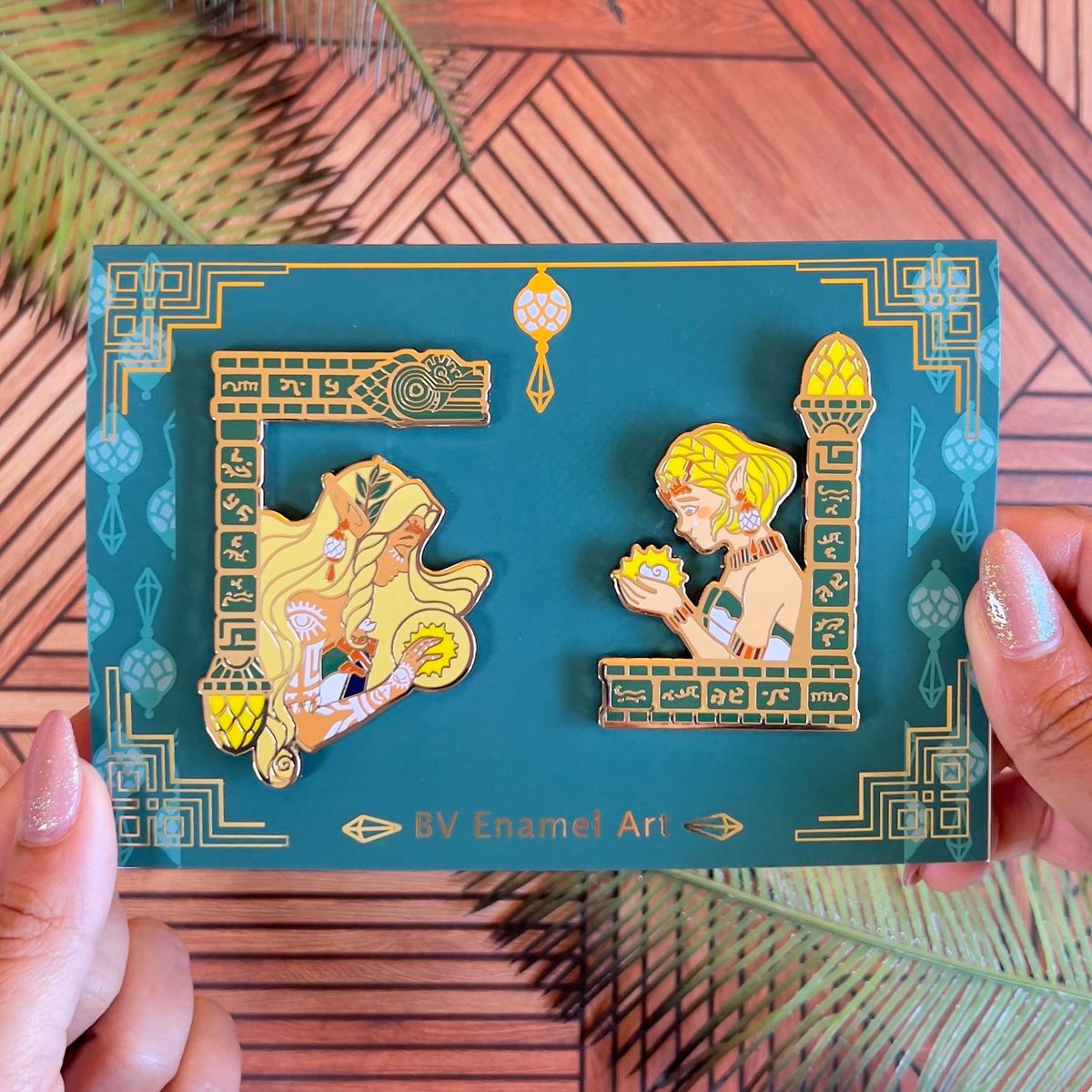 TOTK Zelda and Sonia Fanart Corner Pin Set
