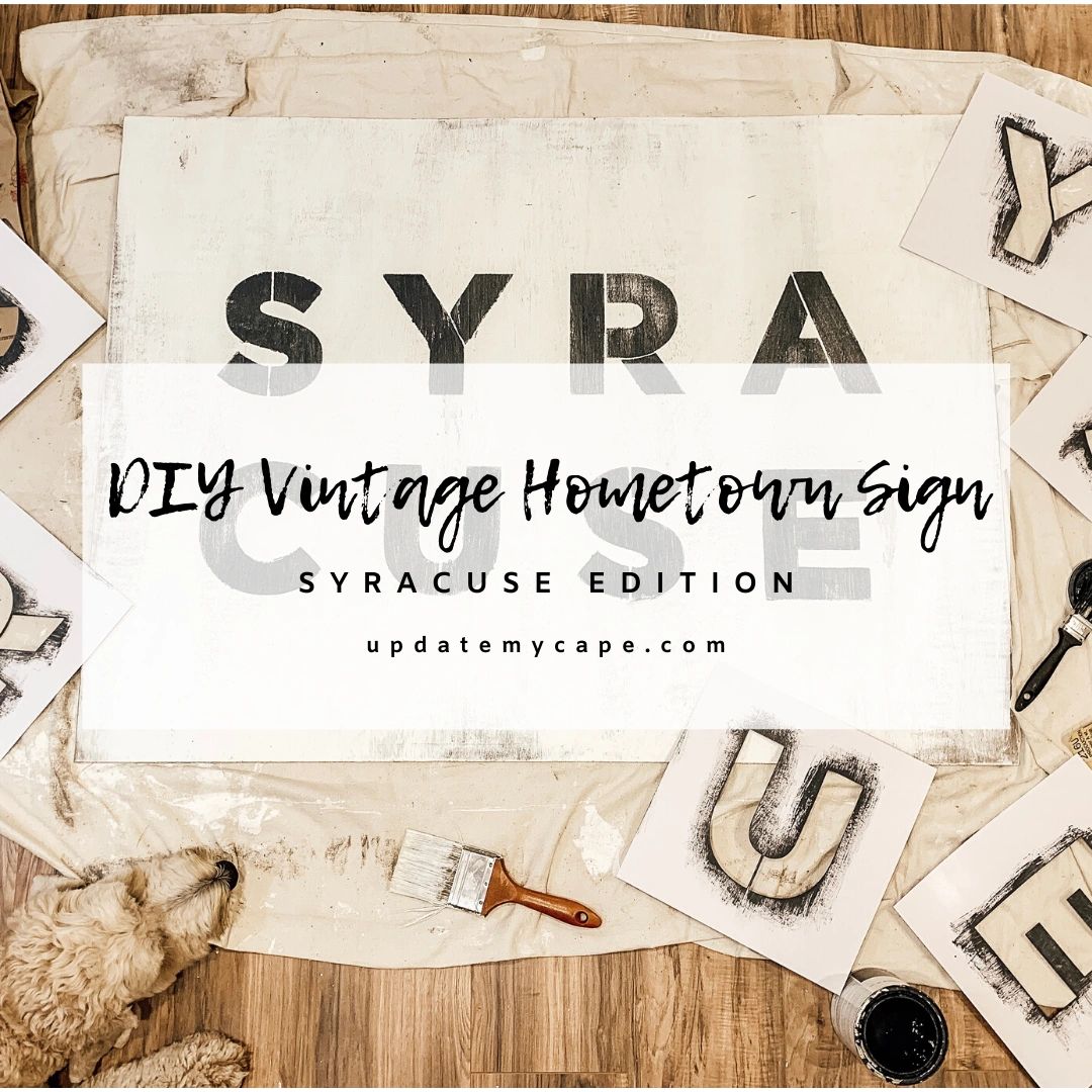 DIY Vintage Hometown Sign