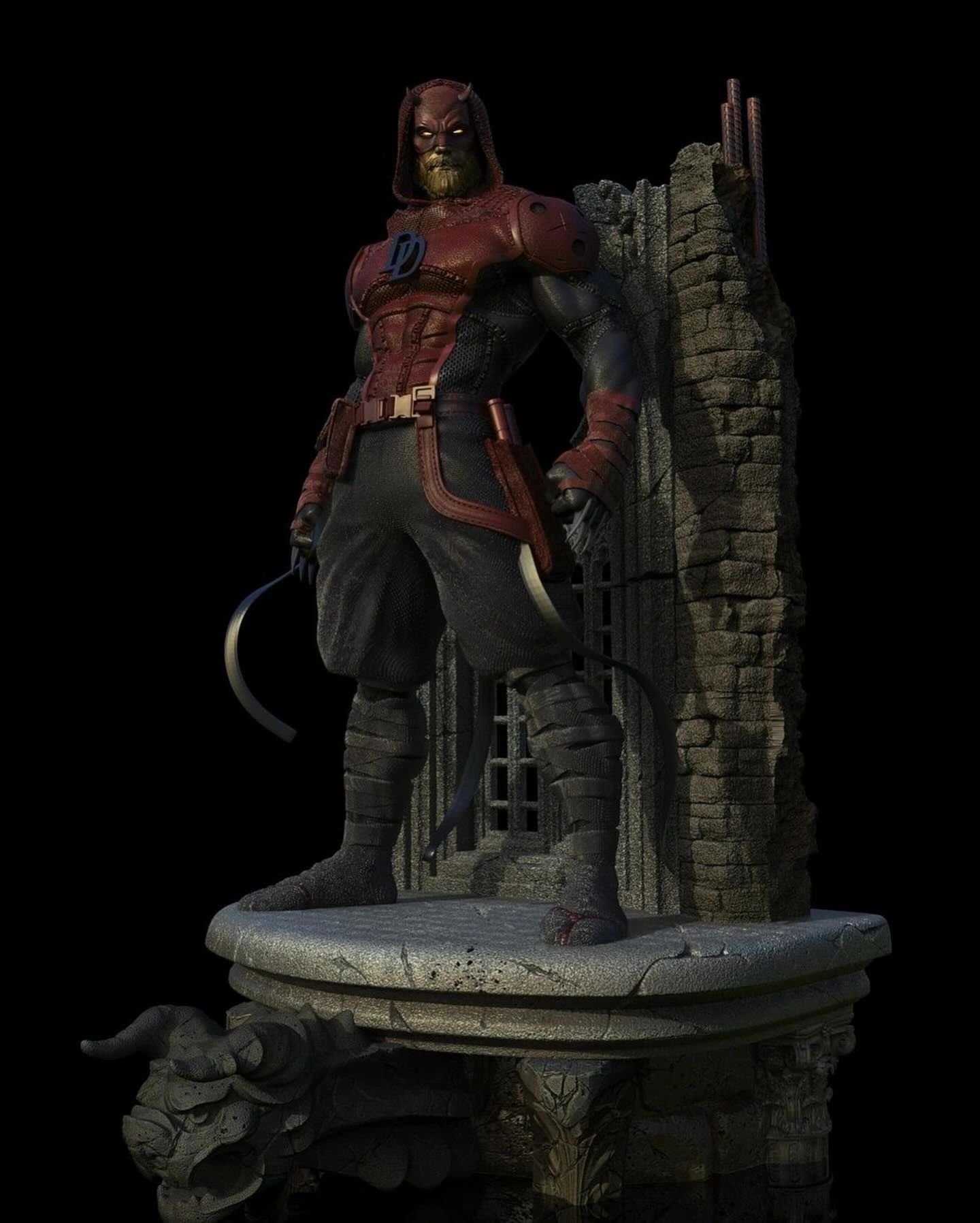 Custom Daredevil Statue with Alladin Pants