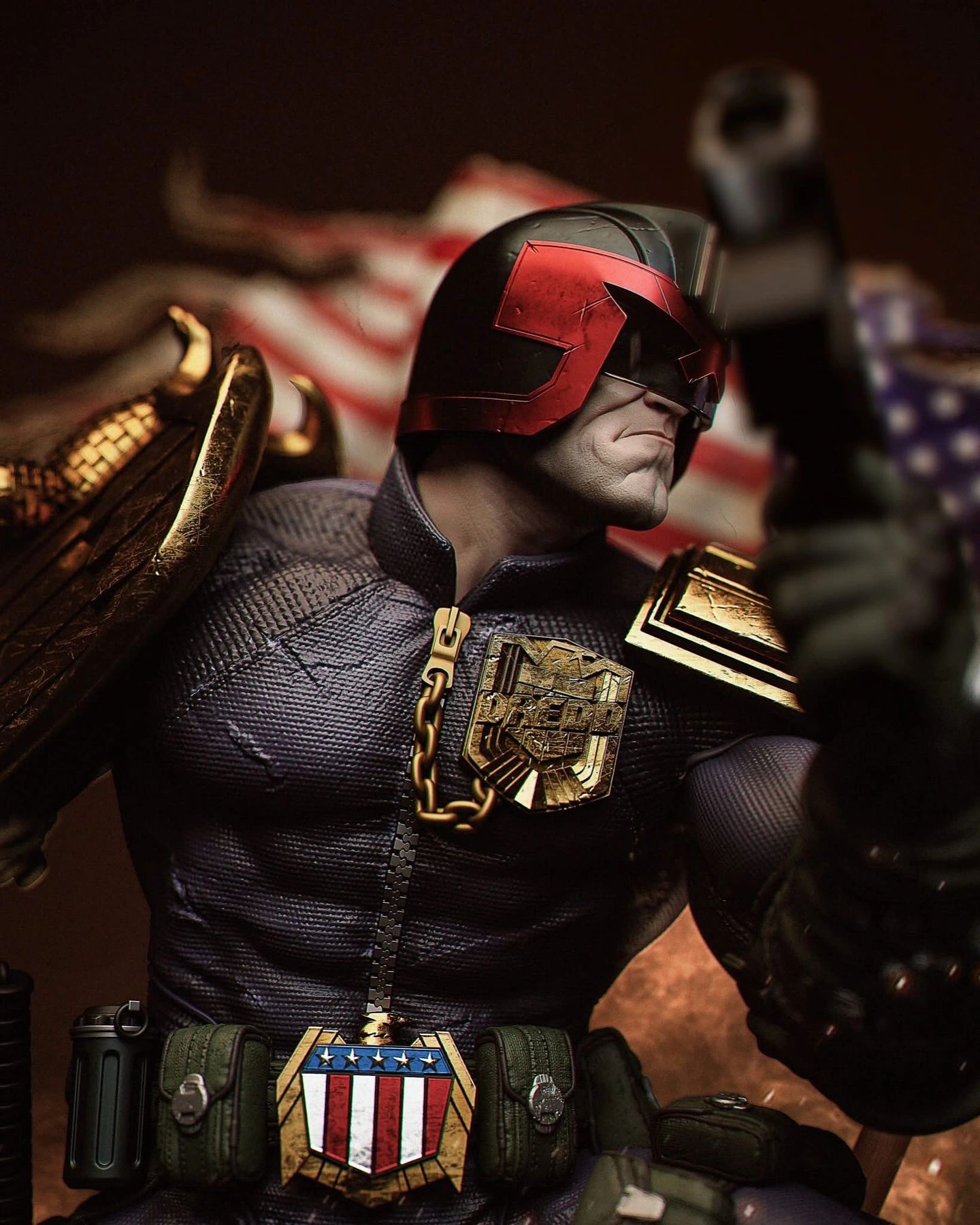 Custom Judge Dredd Statue