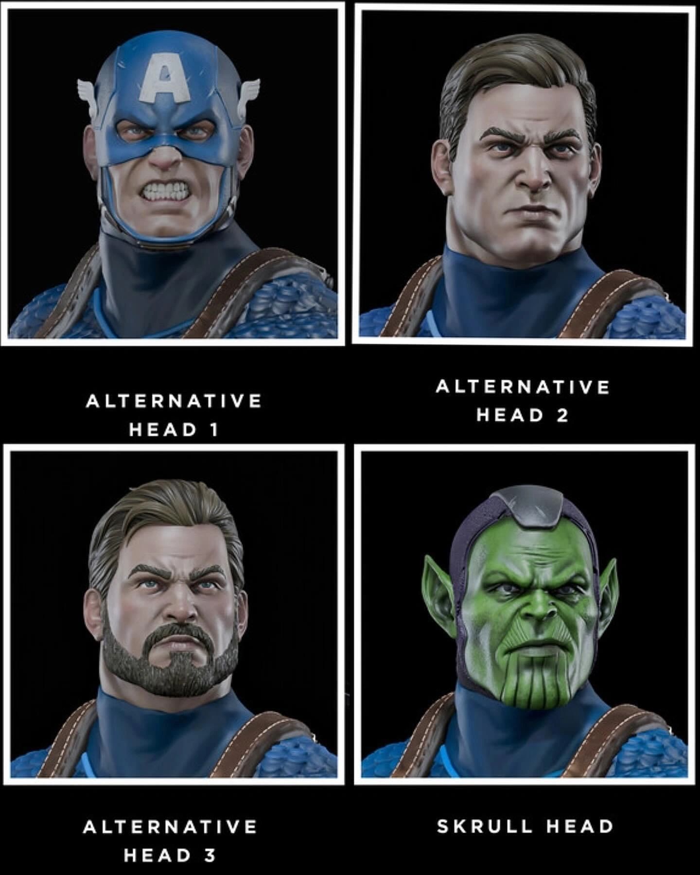 Custom Captain America with so many heads