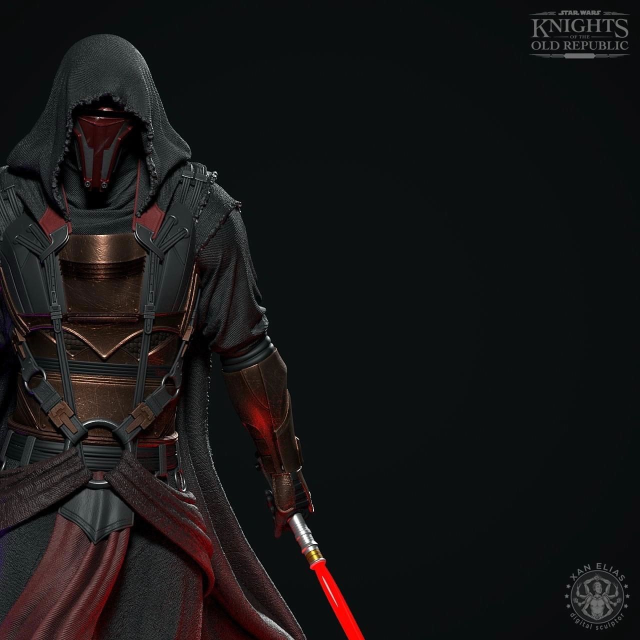 Custom Darth Revan Statue