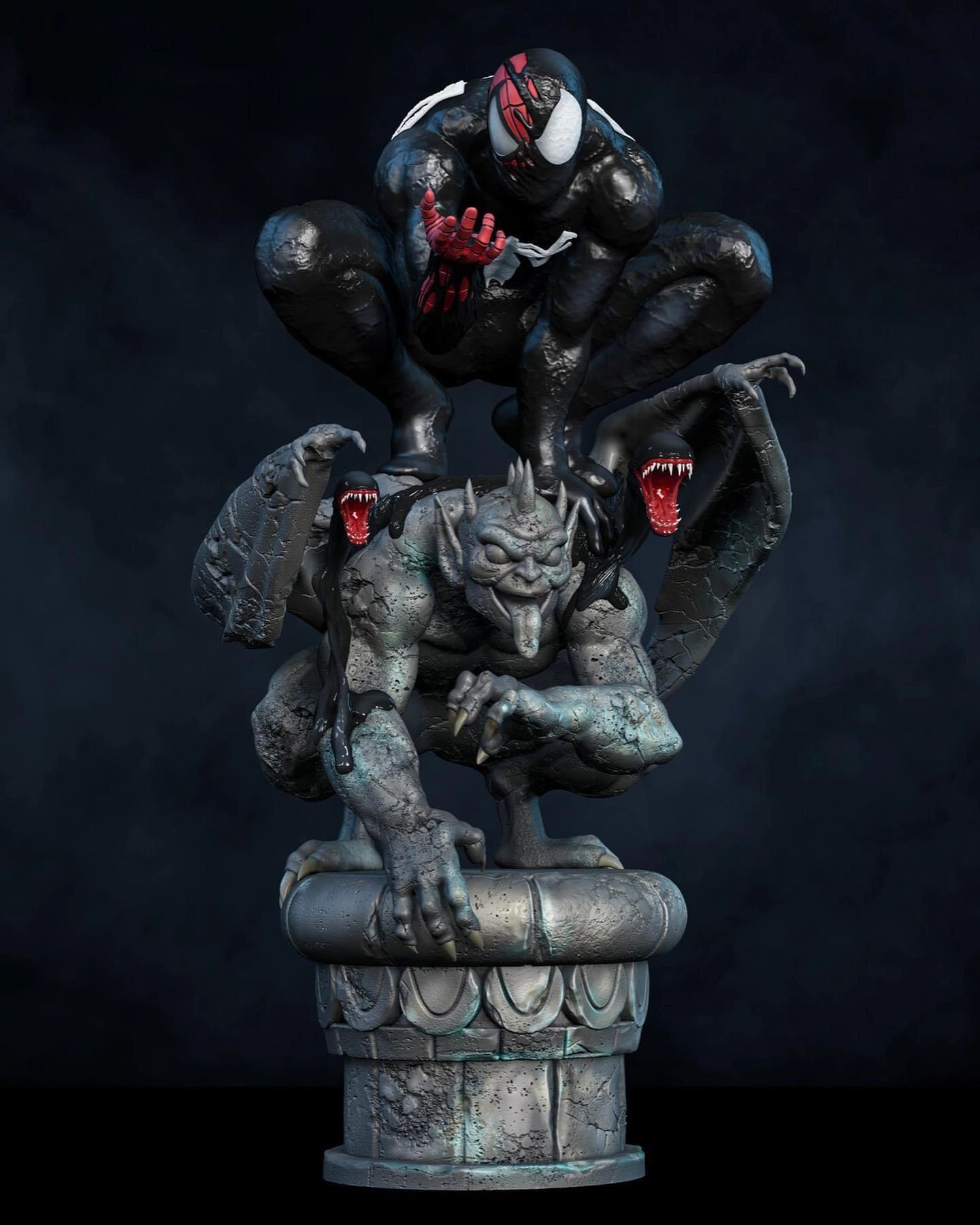 Custom Symbiote Spider-Man Statue