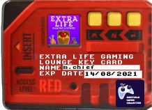Extra Life Gaming Lounge key card membership!