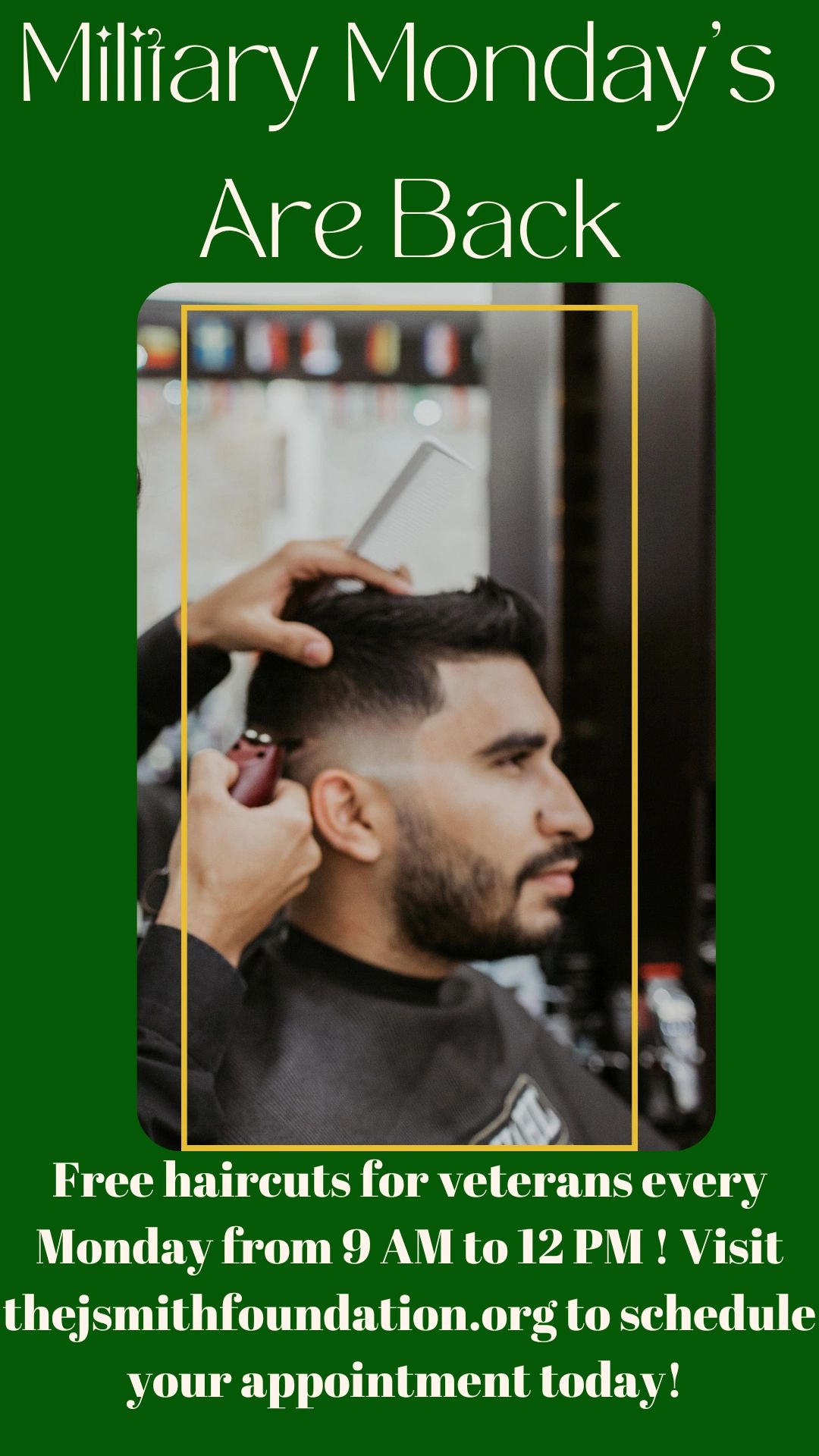 Military Monday’s Free Professional Haircuts