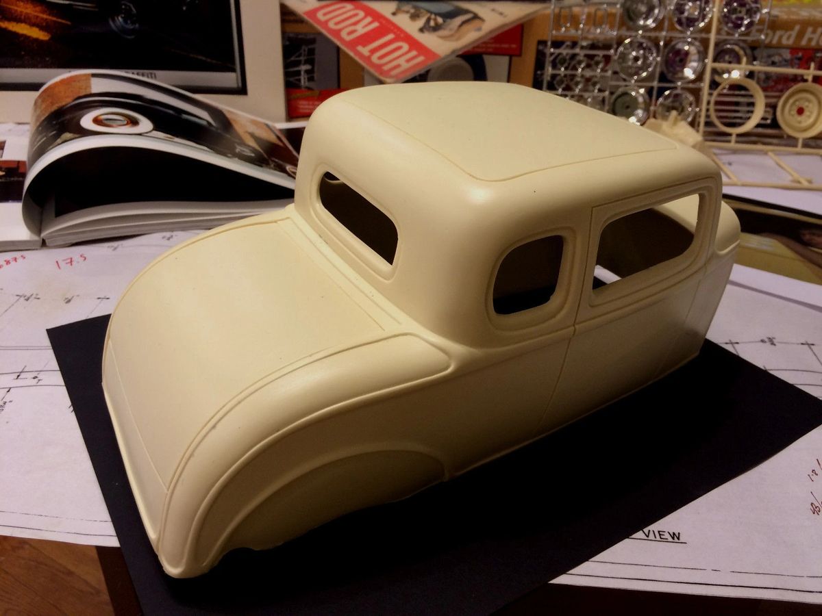 1:8 Resin Cast 1932 Ford 5-Window Coupe (Chopped) Body "Milner" Style