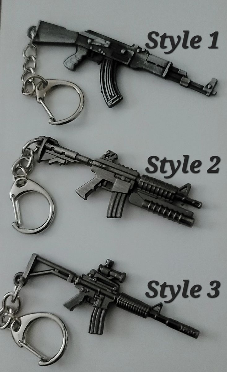 Gun replica keychains