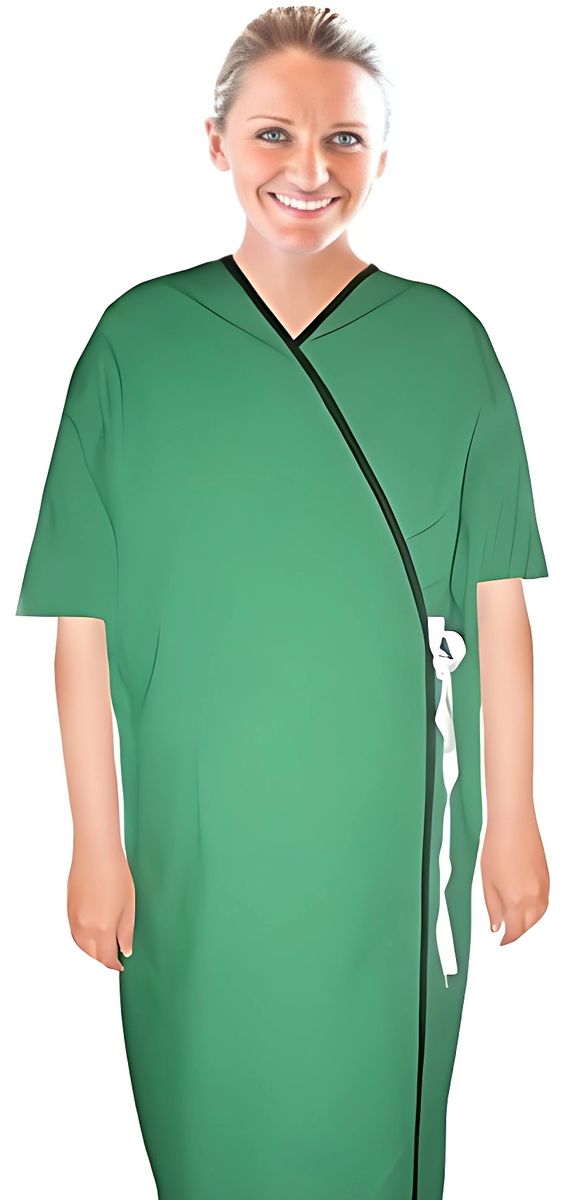 Front Opening Exam Gowns: Hospital | Medical | Clinic Patient Short ...