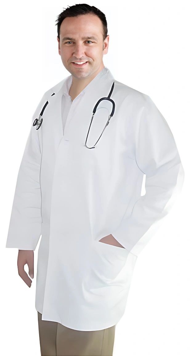 Plus Sizes 9XL - 12XL White Lab Coats: Unisex 3 Pocket Twill Lab Coat
