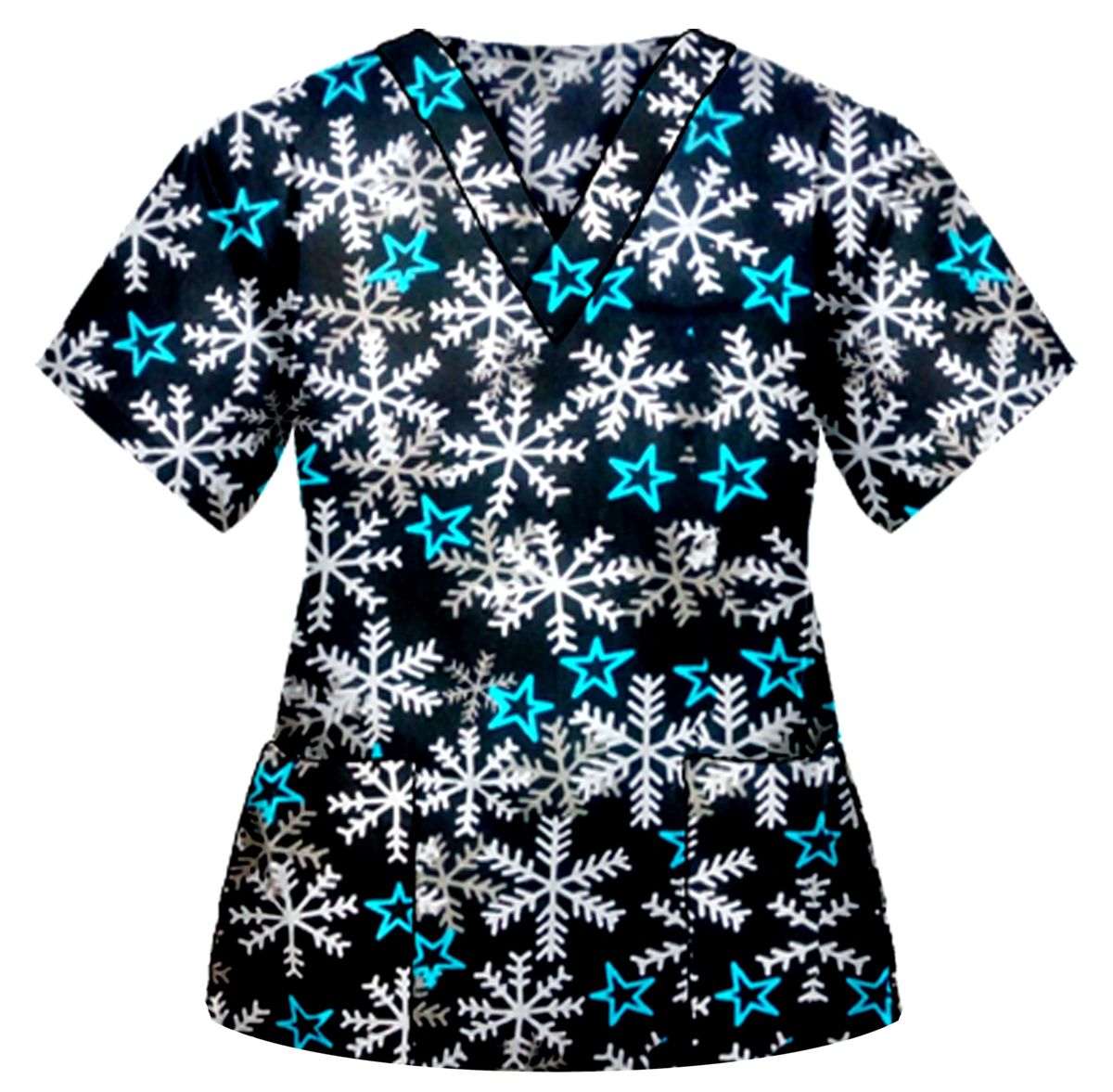Scrub Print Of The Month: Winter Snowflakes Print Scrub Tops
