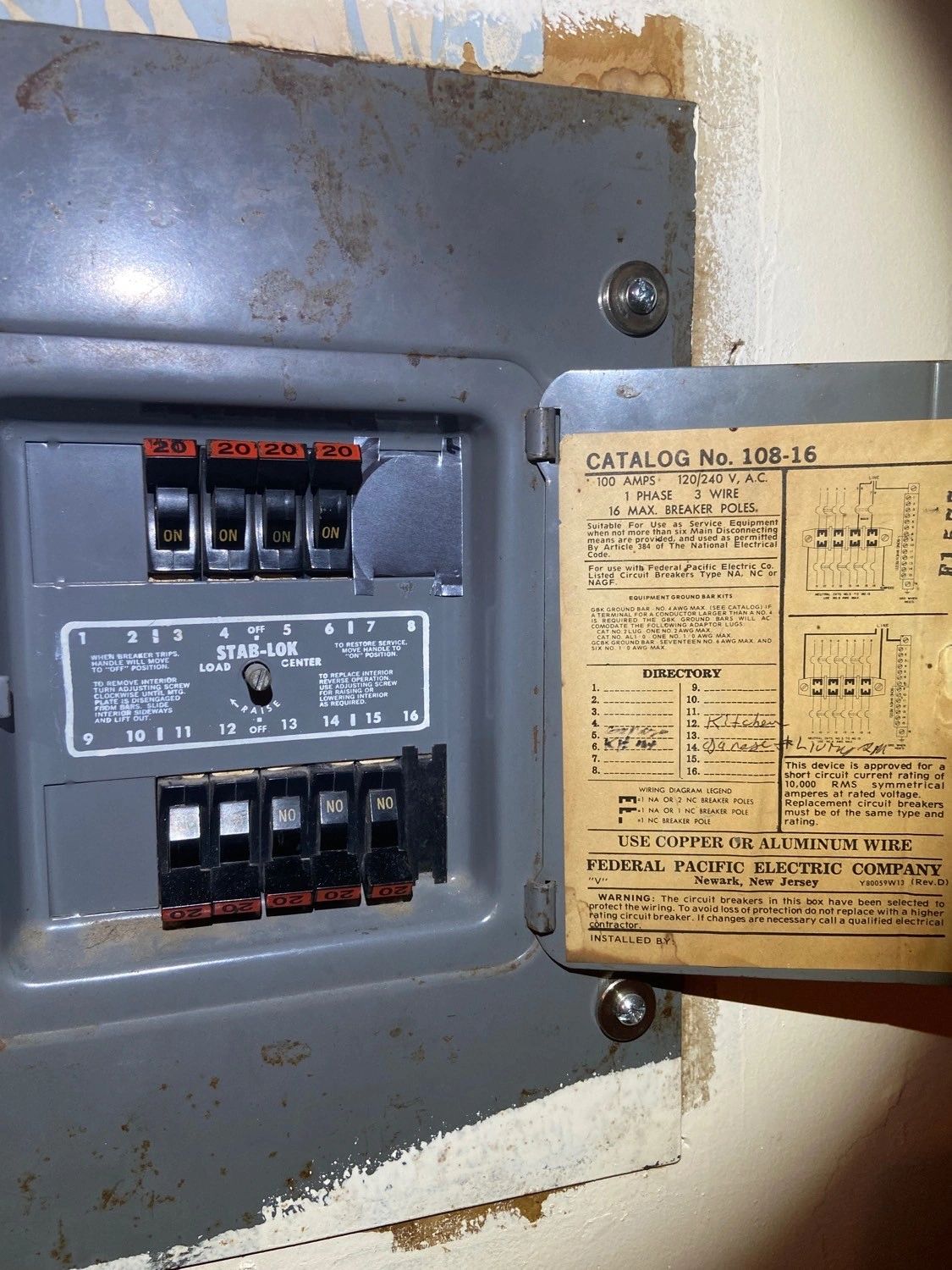 Federal Pacific Electric Panels