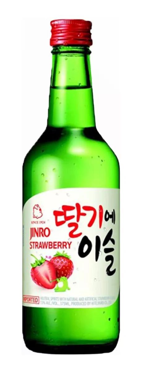 Soju Coreano Sabor Fresa, Hitejinro, 360 Ml