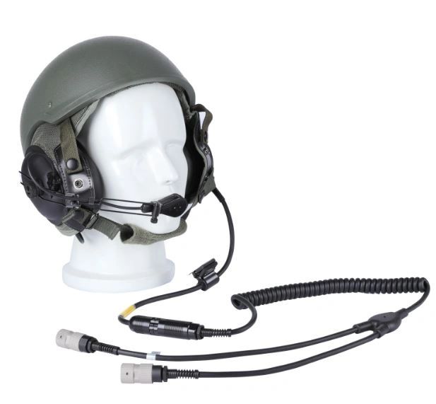 DH-132 CVC ballistic helmet headset with Y cable 2 U229/U connector