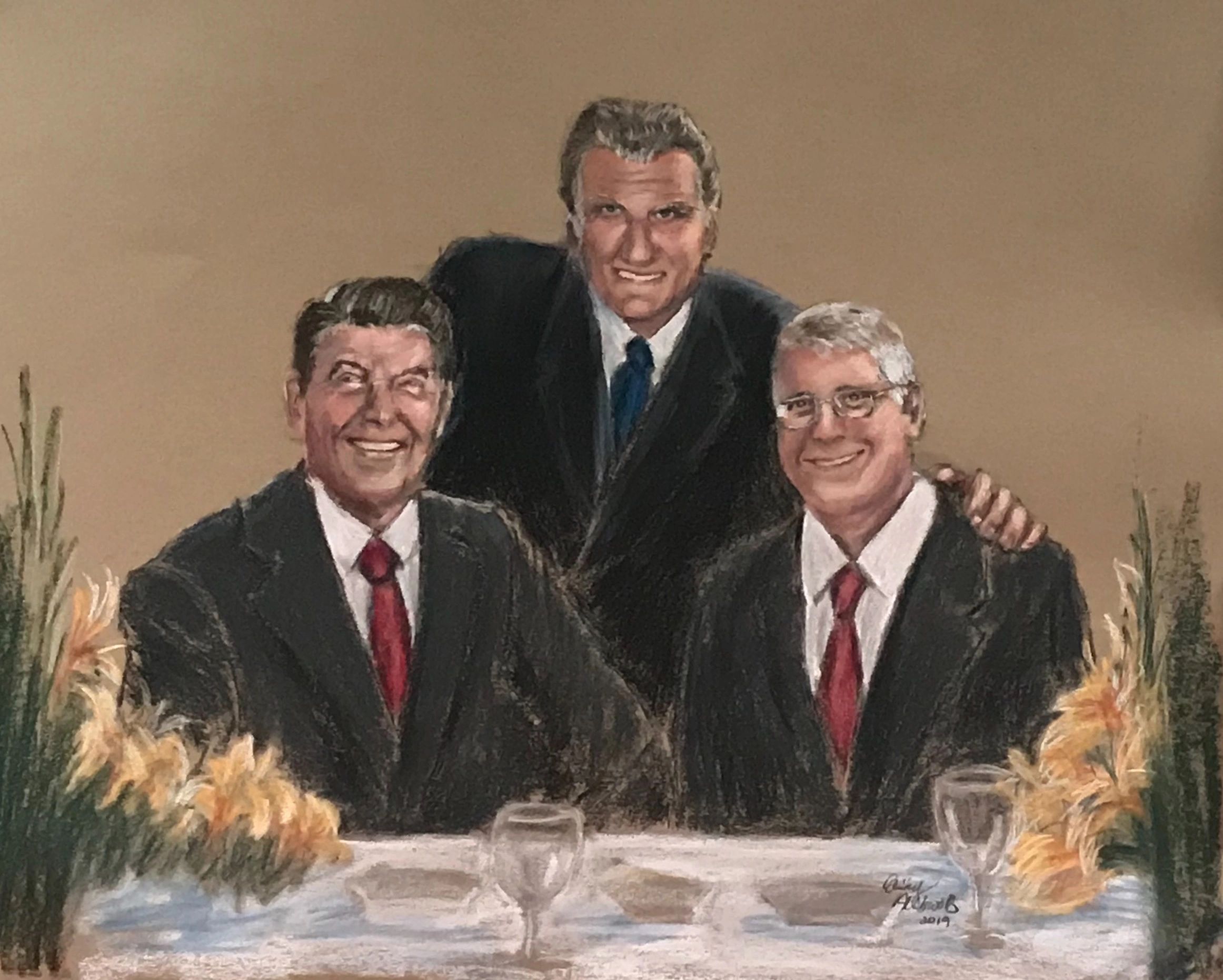 Celebrity Dinner Portrait, 16x20 Pastel
