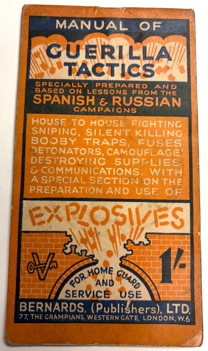 Manual of Guerilla Tactics, Bernard's, WWII Home Guard And Service Use ...