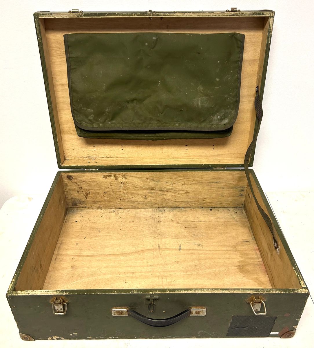 British Military Issue Wooden Mobile Command Desk Box Chest Station