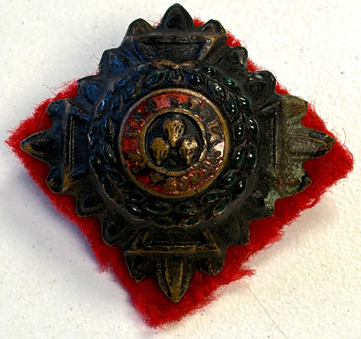 British Military Issue Metal Officers Red Backed Pip Uniform Rank Insignia