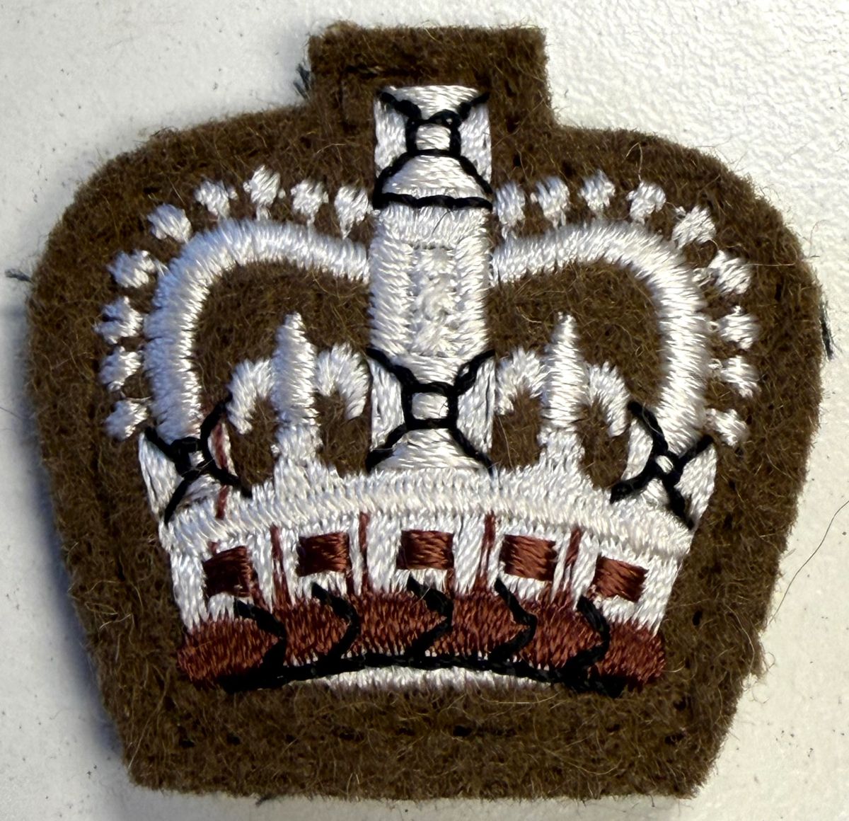 British Military Issue FAD Uniform Staff Sergeant Crown Rank Insignia Badge