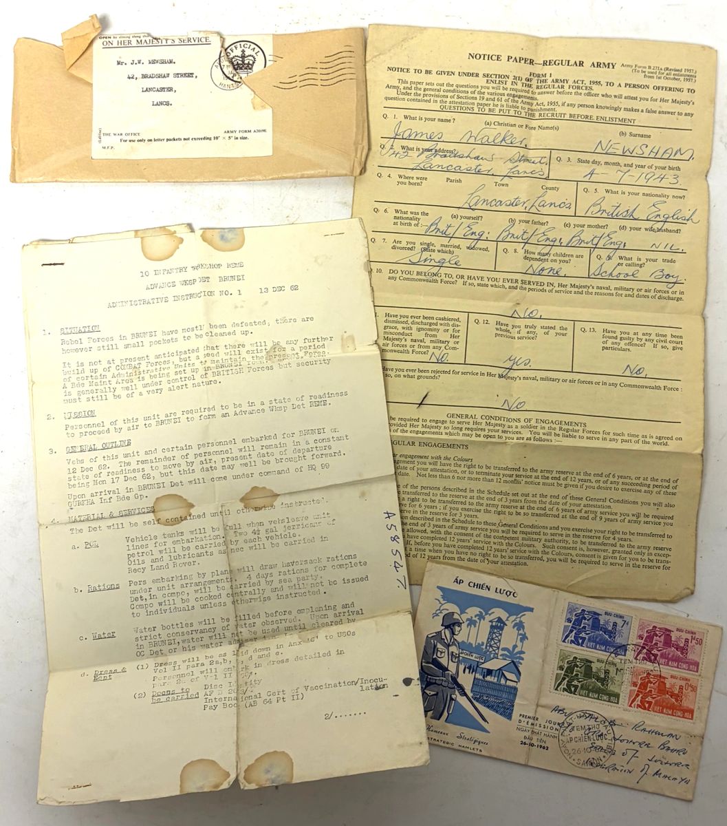 British Military Royal Army Ordnance Corps Collection of Documents