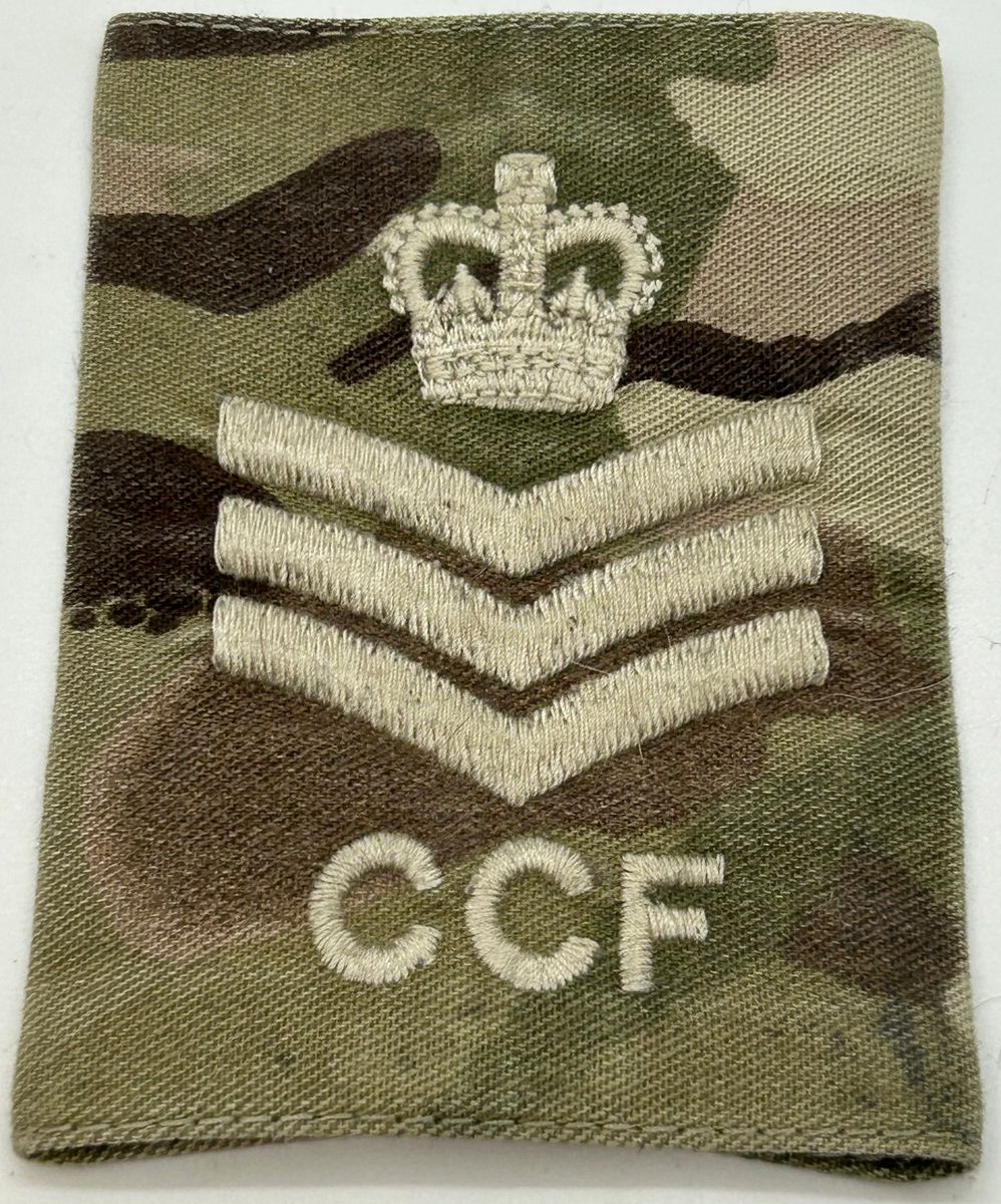 British Military Issue MTP Staff Sergeant CCF Rank Slide
